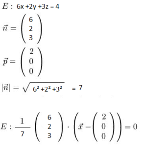 Vektorrechnung ⇒ Hessesche Normalform (HF)